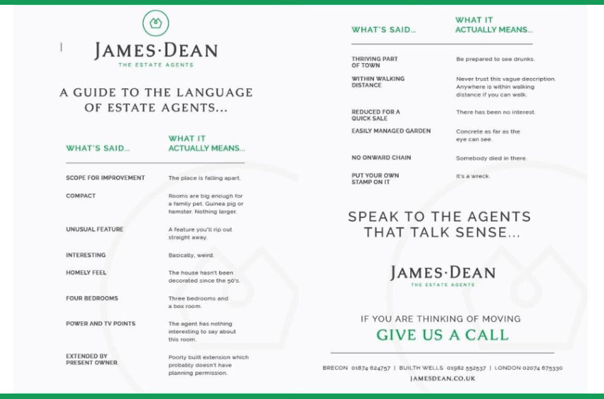 A guide to the language of estate agents | James Dean